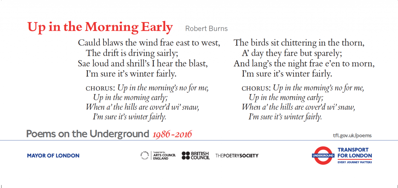 Up in the Morning Early – Poems on the Underground