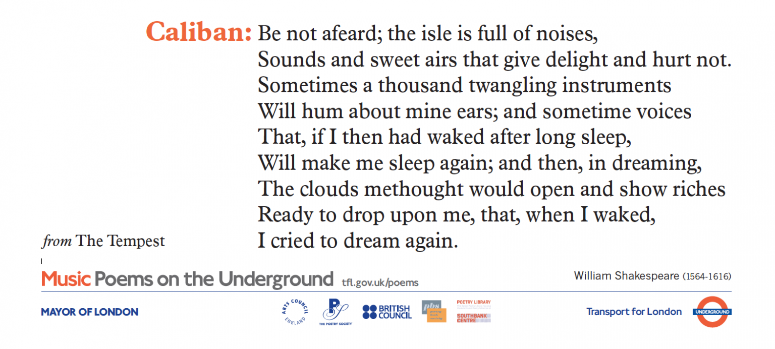 Caliban – Poems on the Underground