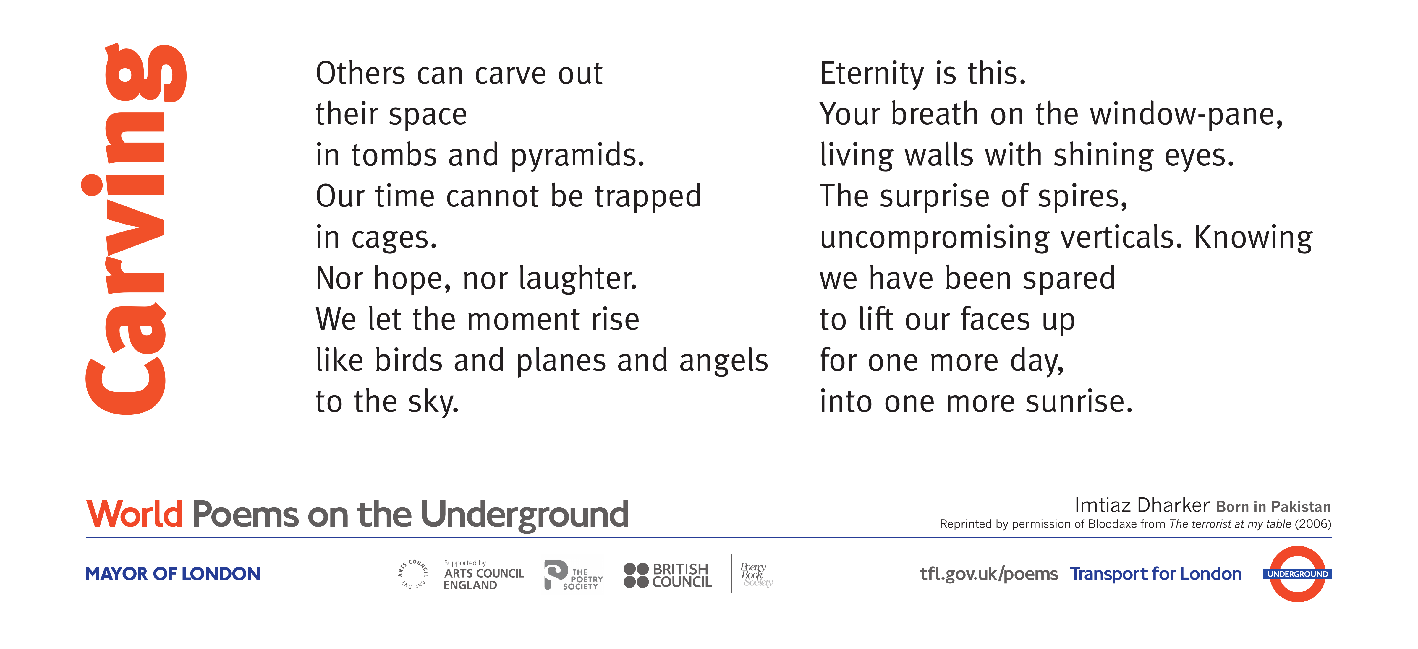 Carving – Poems on the Underground