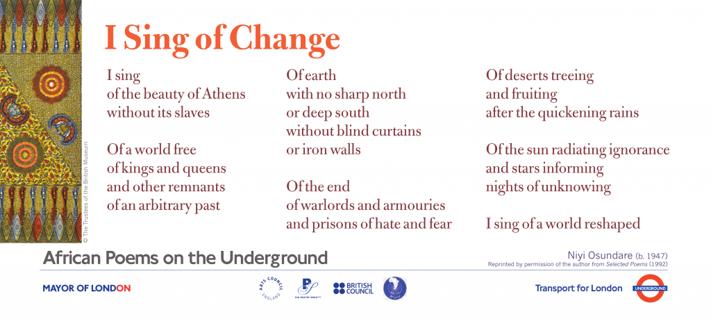 I Sing of Change - Poems on the Underground