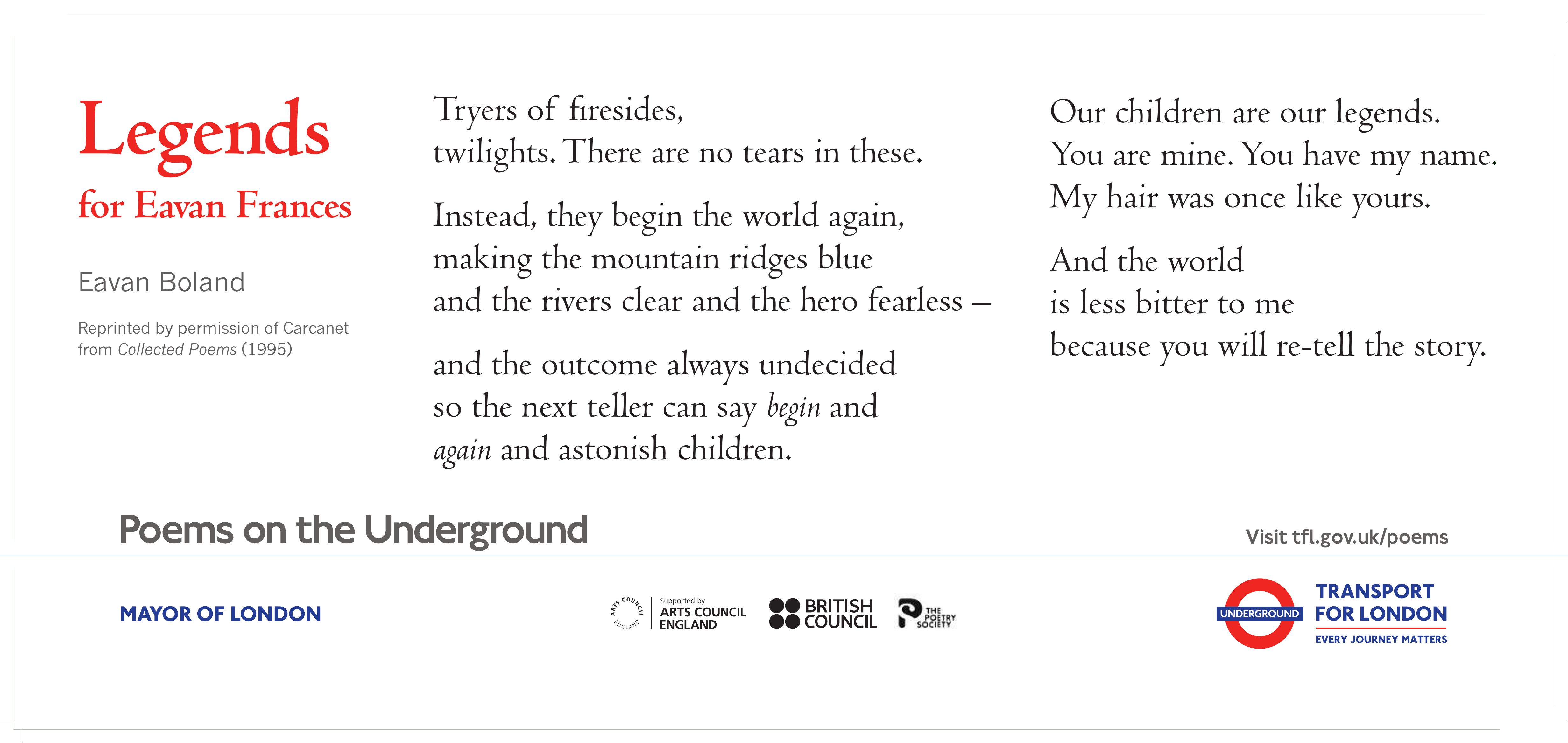 Legends – Poems on the Underground