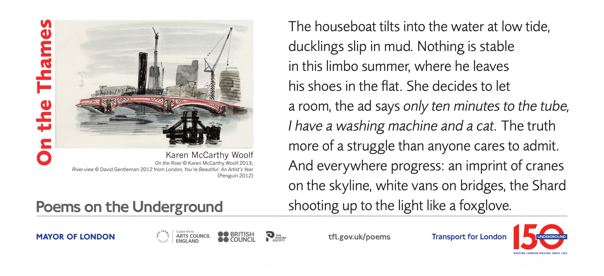 On the Thames – Poems on the Underground
