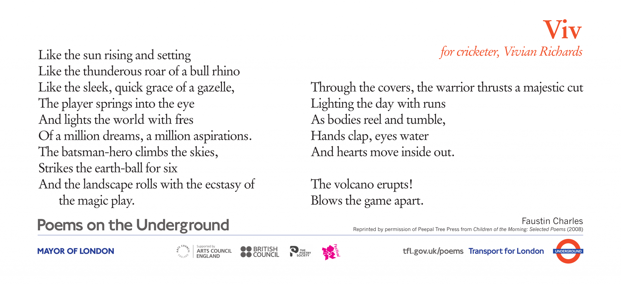August Poems on the Underground – Poems on the Underground