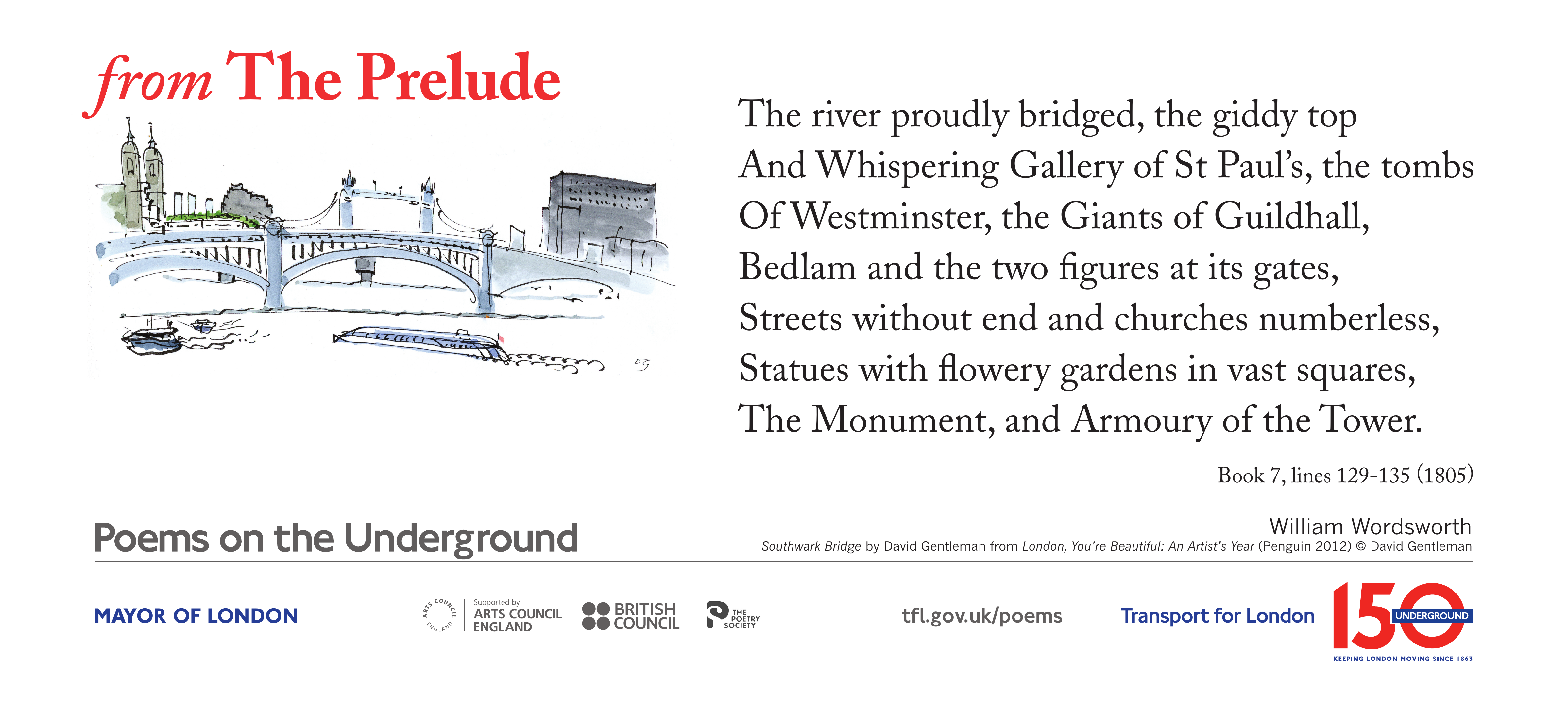 from The Prelude – Poems on the Underground