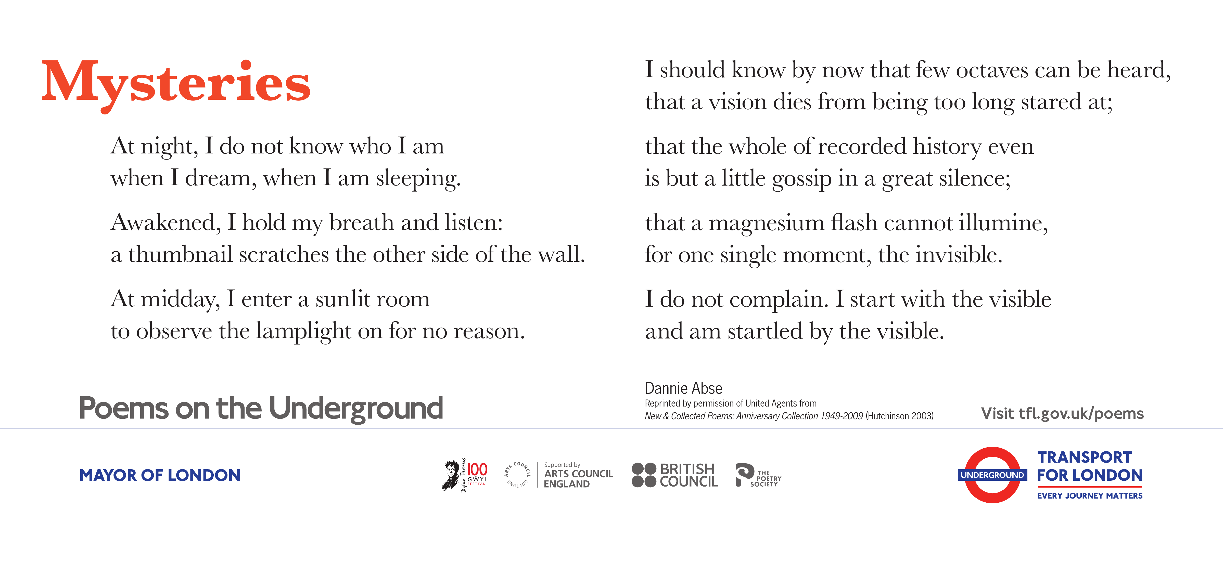 Mysteries – Poems on the Underground