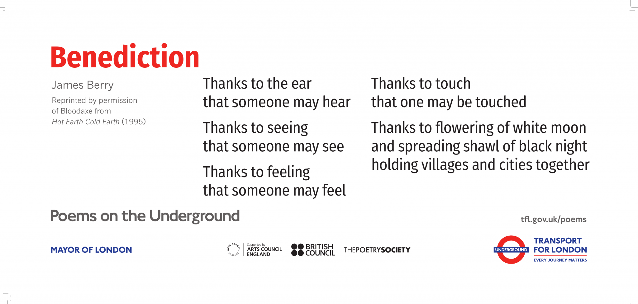 Celebrating Windrush Day – Poems on the Underground