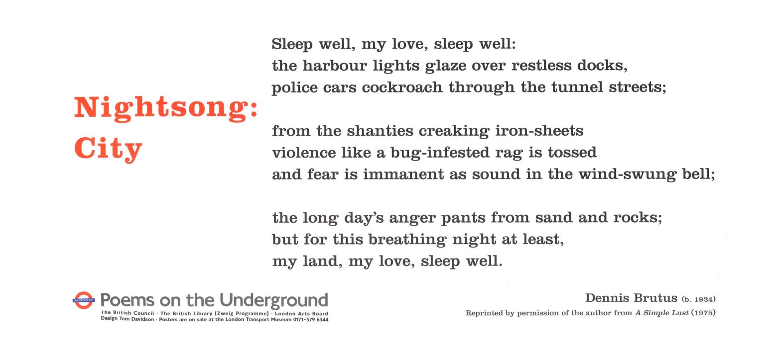 Nightsong: City – Poems on the Underground