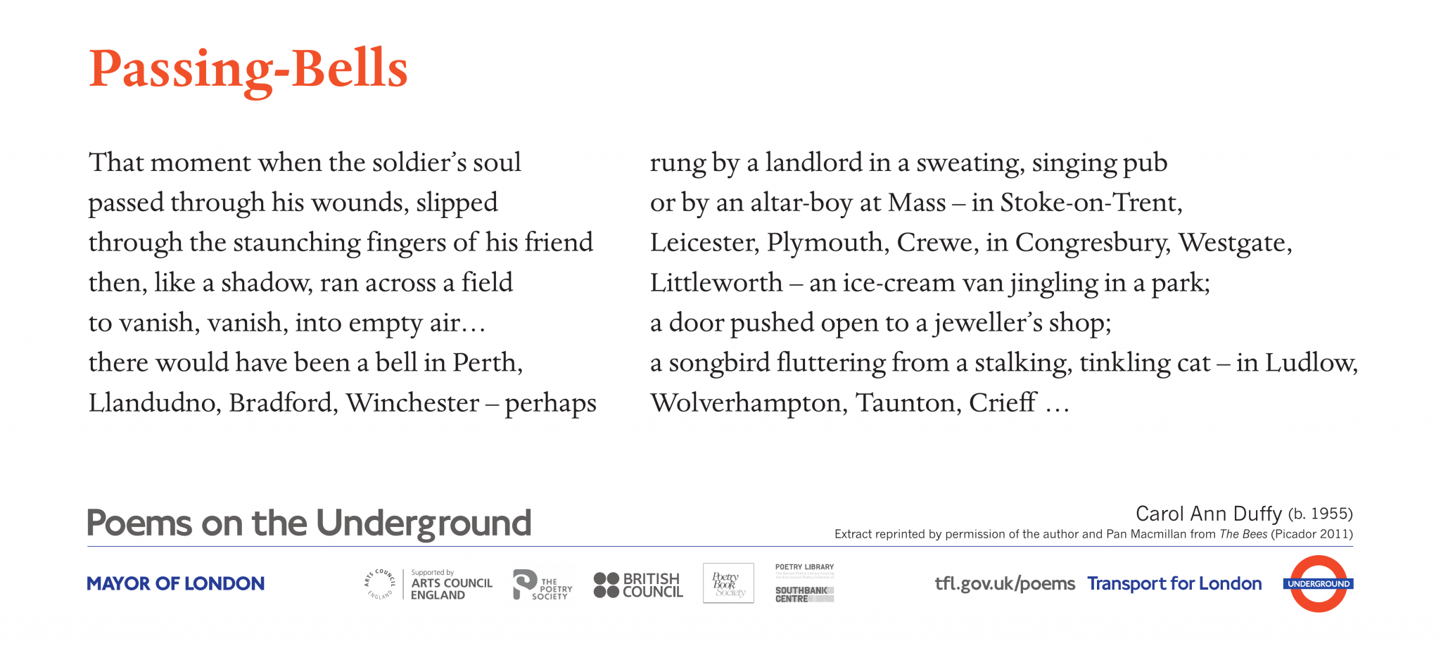 Passing-Bells – Poems on the Underground