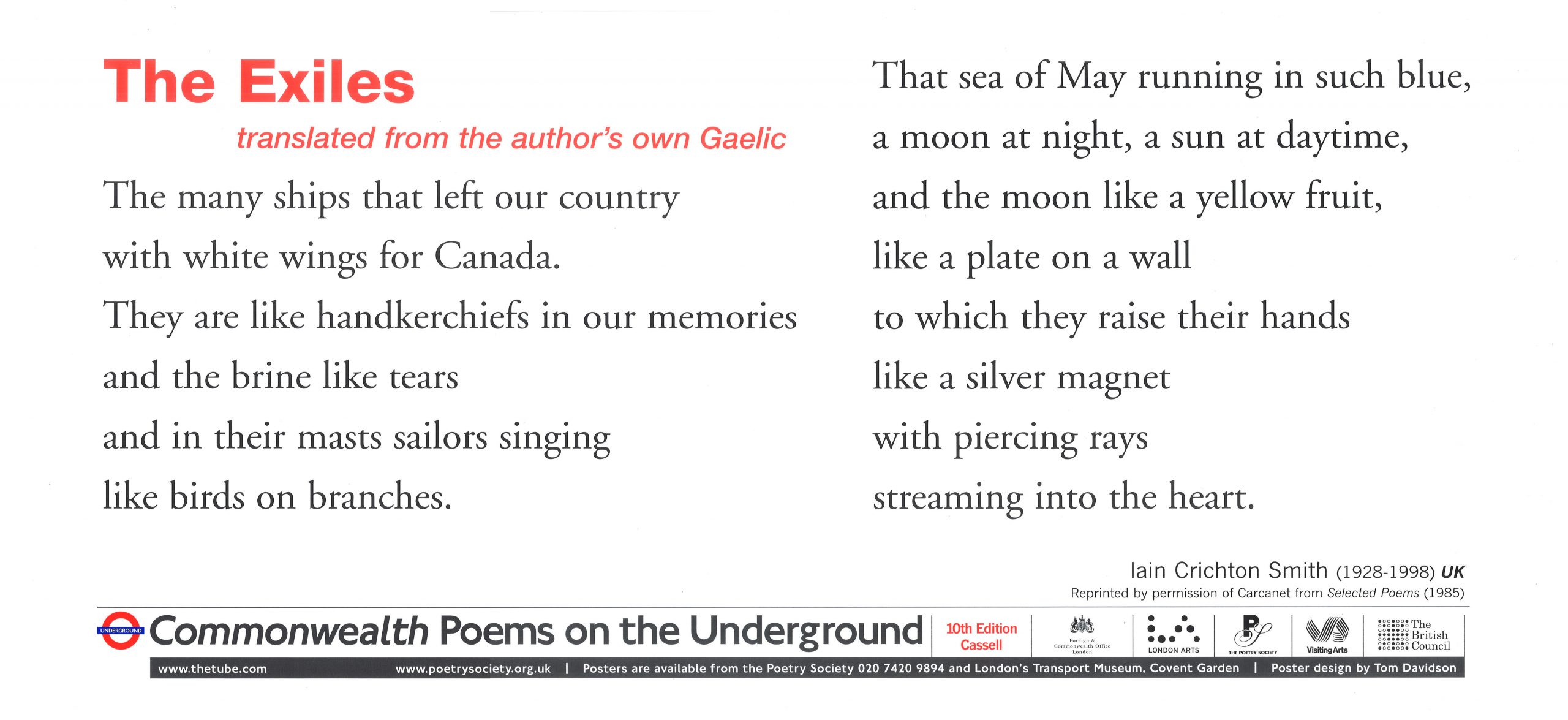 The Exiles – Poems on the Underground