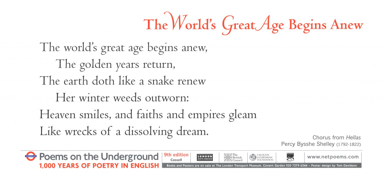 Poem of the Week - Poems on the Underground