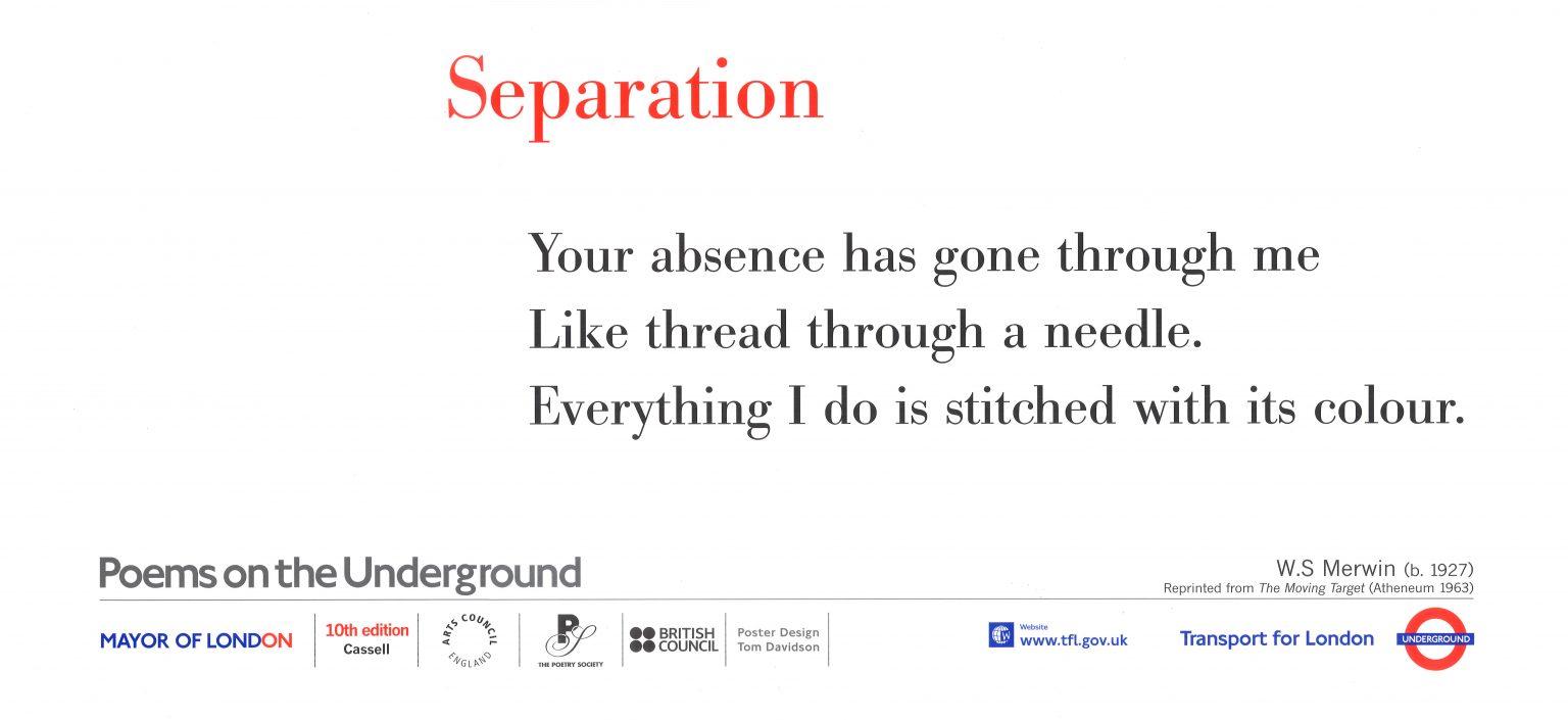 Separation – Poems on the Underground