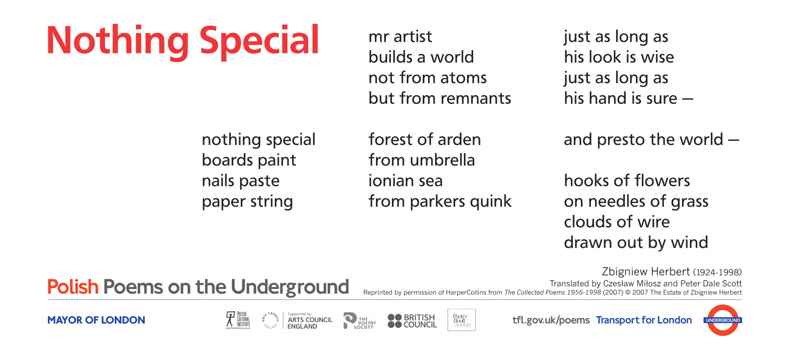 Nothing Special – Poems on the Underground