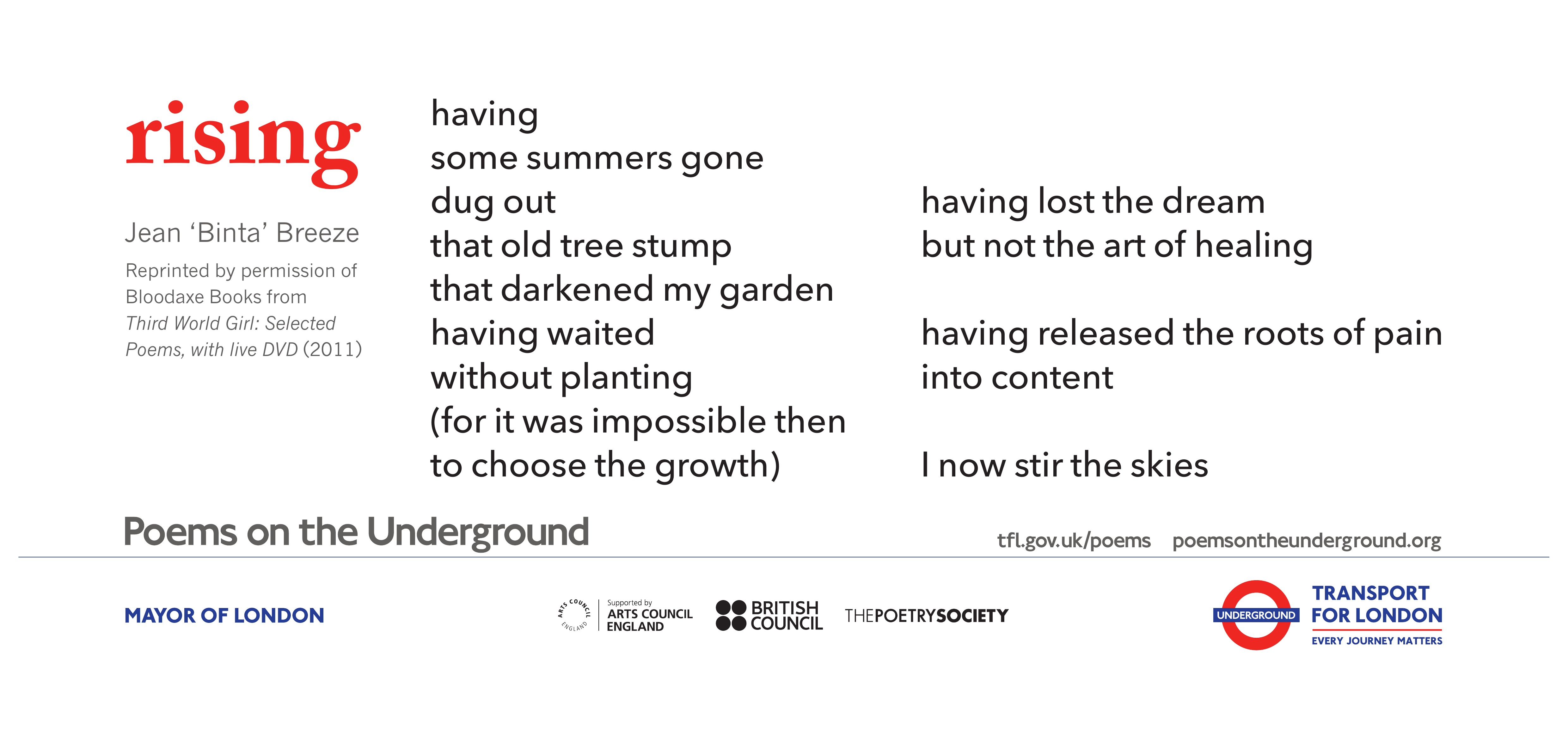 rising – Poems on the Underground