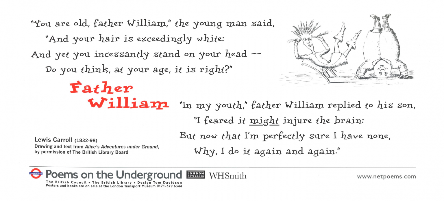 Father William – Poems on the Underground