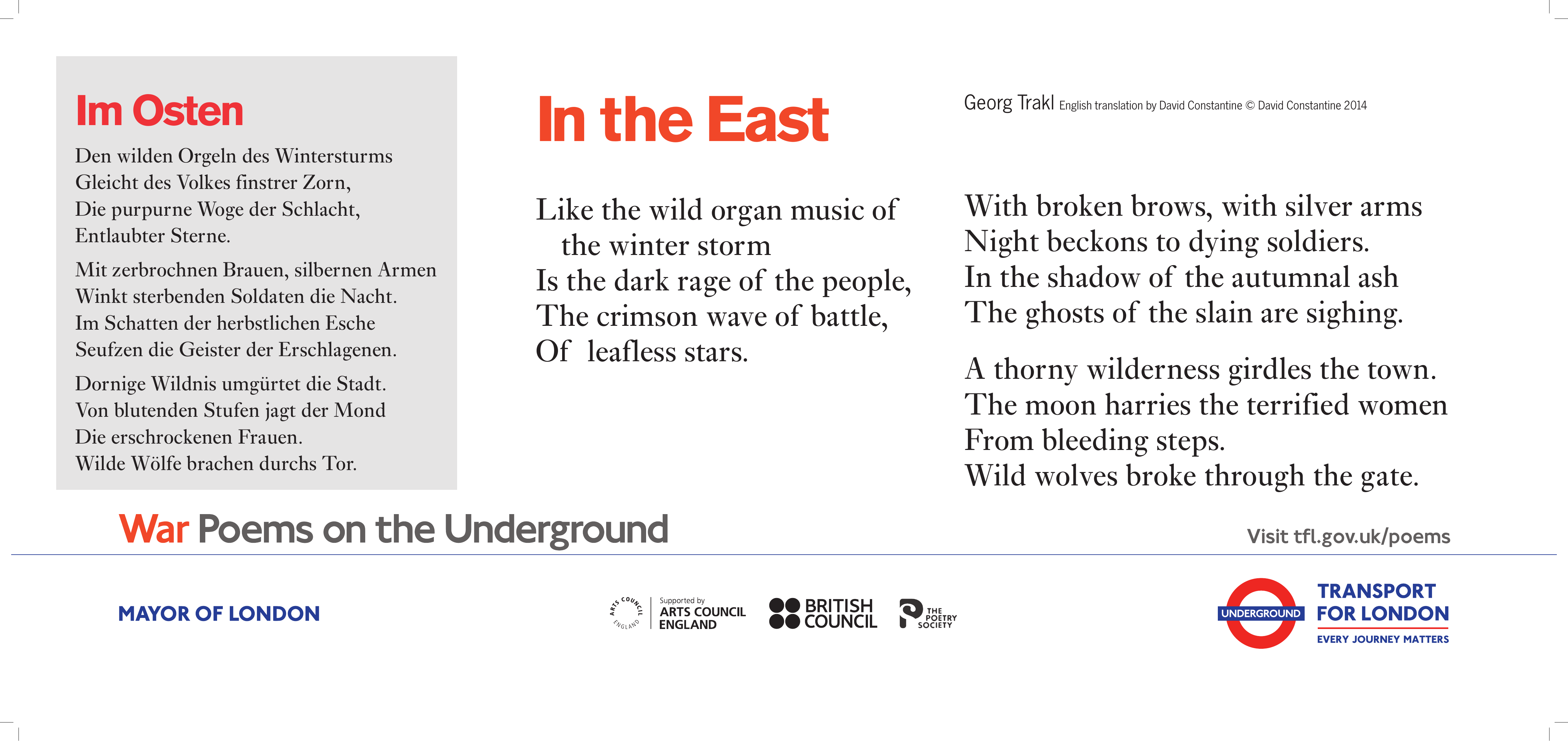 Im Osten / In the East – Poems on the Underground