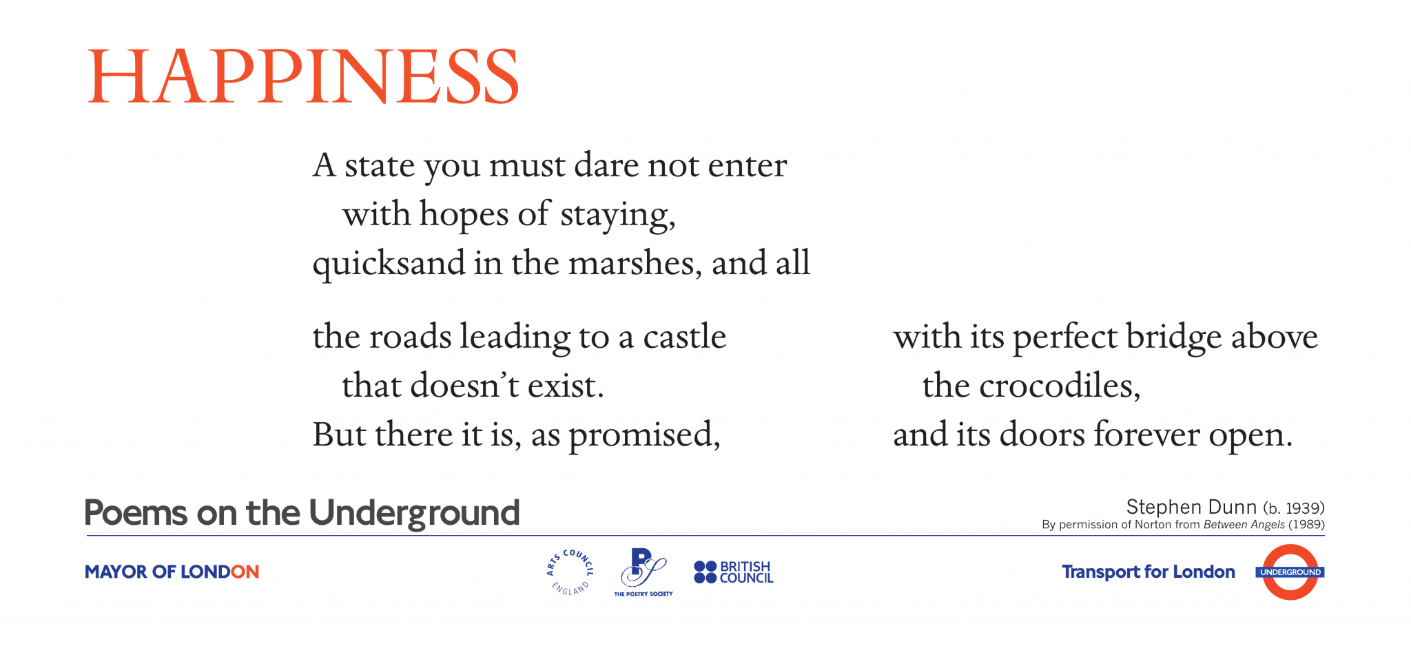 Happiness – Poems on the Underground