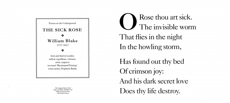 The Sick Rose - Poems on the Underground