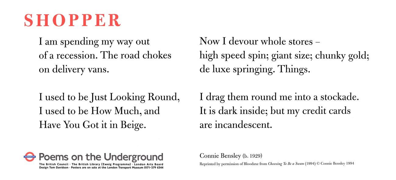 Shopper – Poems on the Underground
