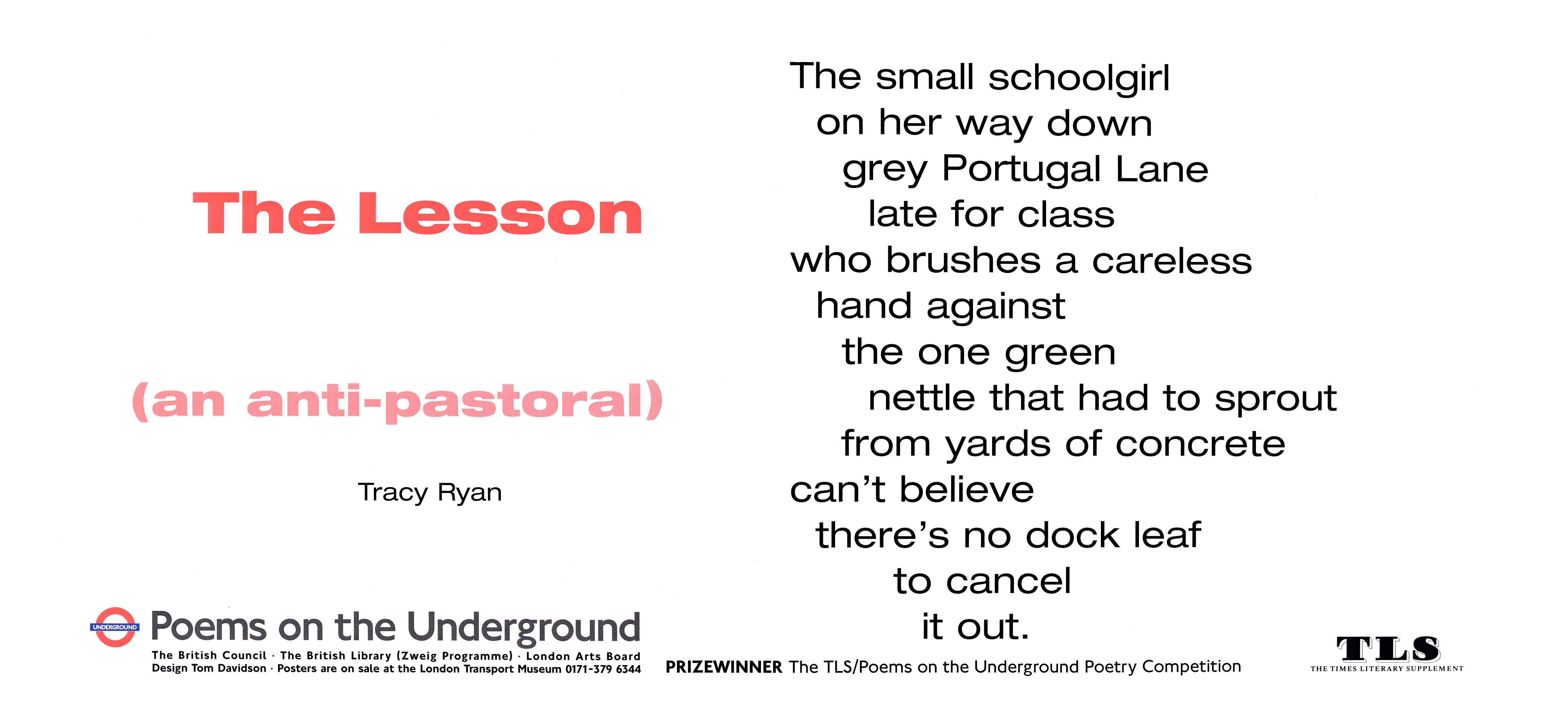 The Lesson – Poems on the Underground