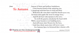 Poems on the Underground – offering poetry to London’s tube travellers ...