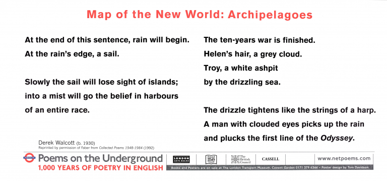 Map of the New World: Archipelagoes – Poems on the Underground