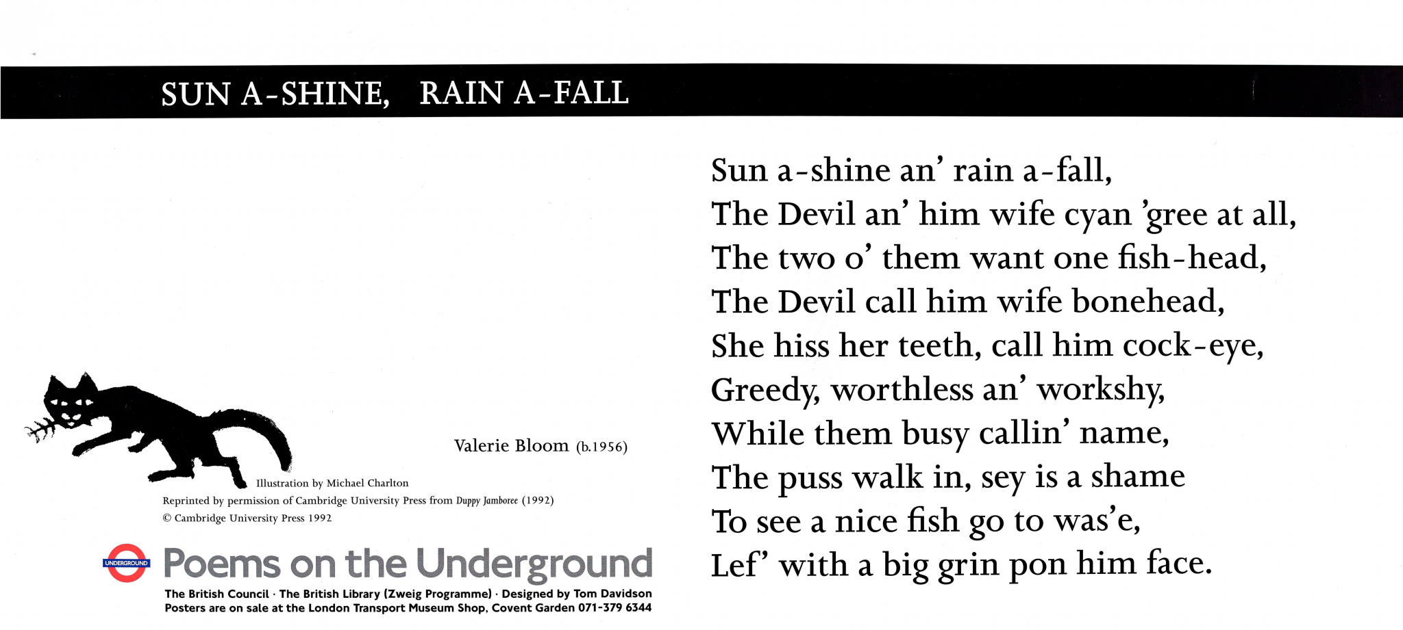 Celebrating Windrush Day – Poems on the Underground