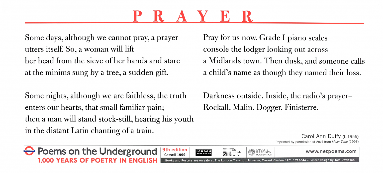 Prayer – Poems on the Underground