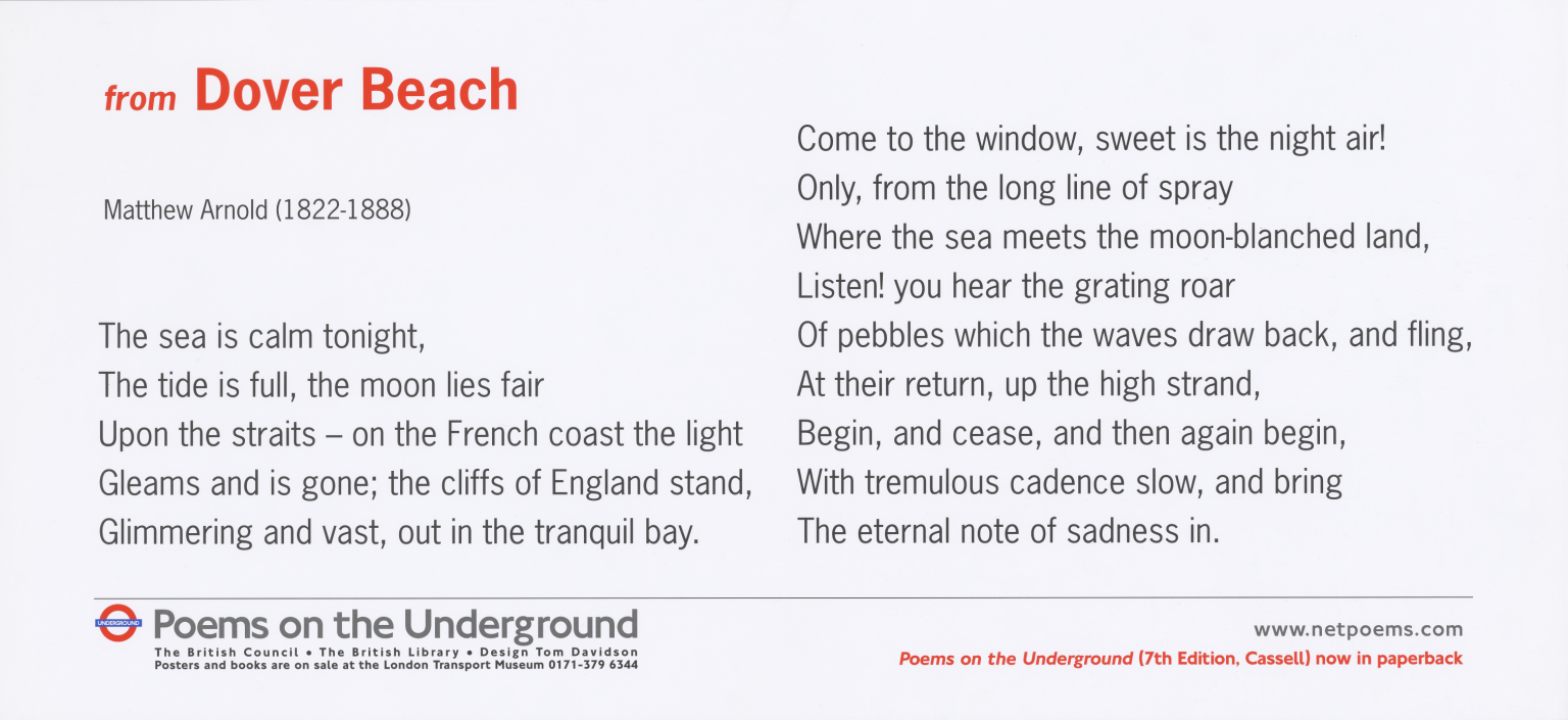 from Dover Beach – Poems on the Underground