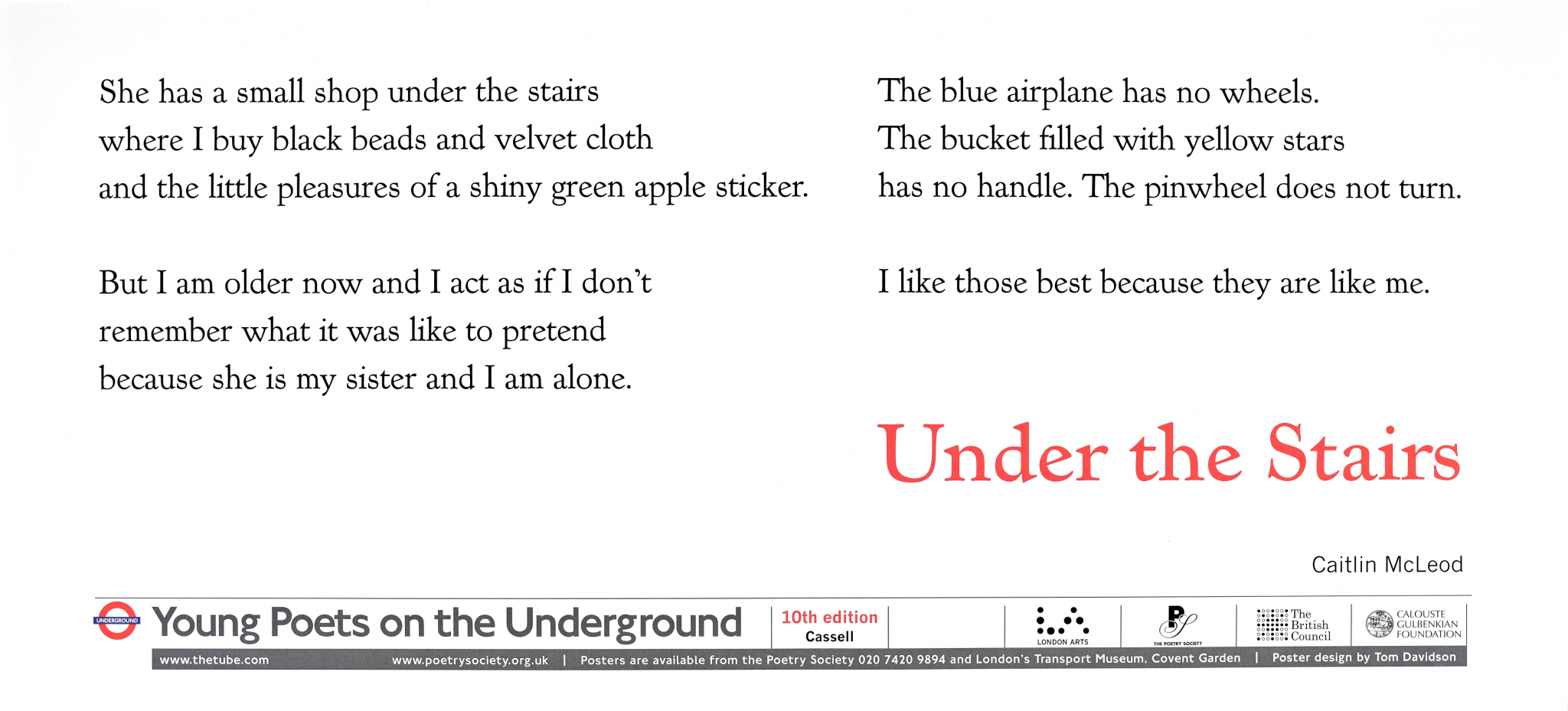 Under the Stairs – Poems on the Underground