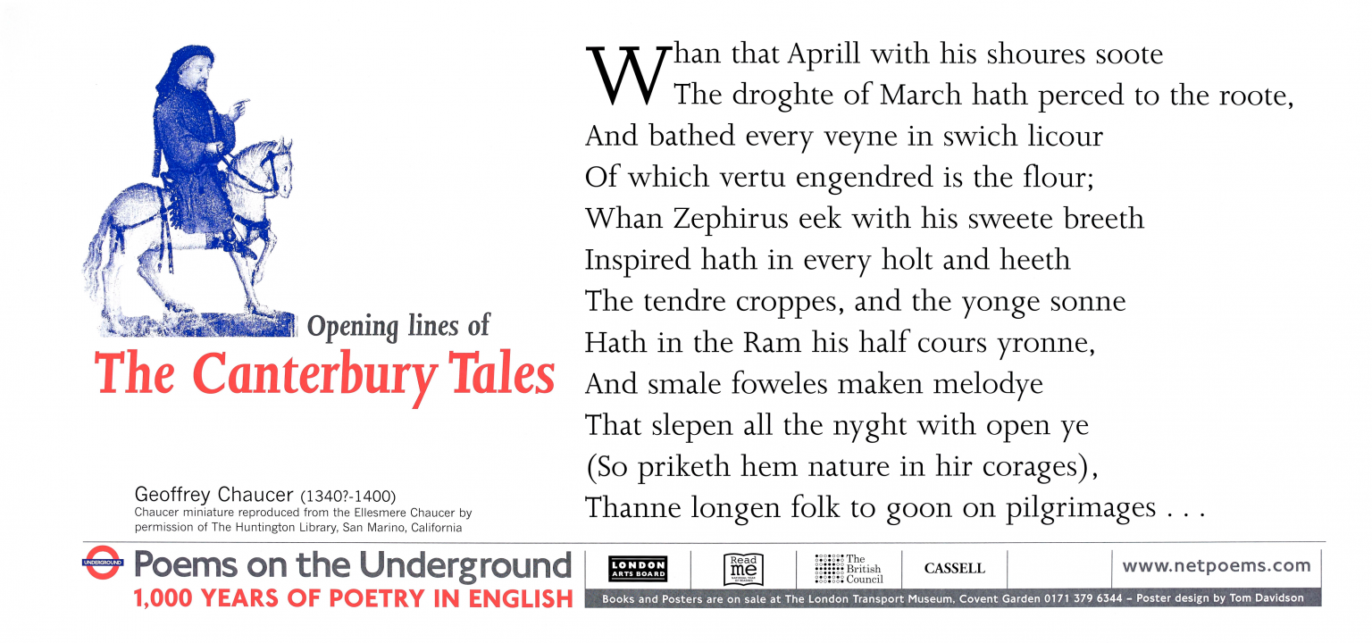 from The Canterbury Tales – Poems on the Underground