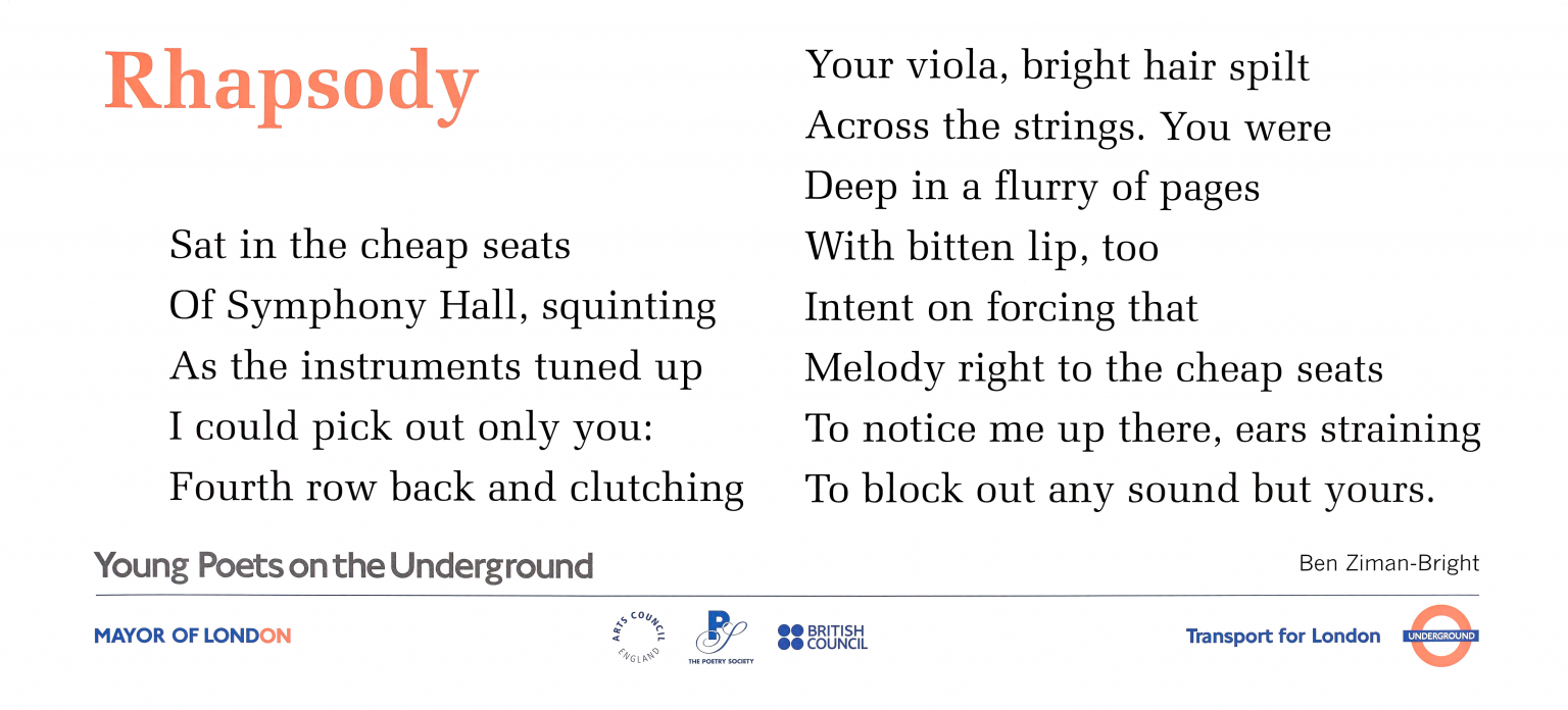 Rhapsody – Poems on the Underground