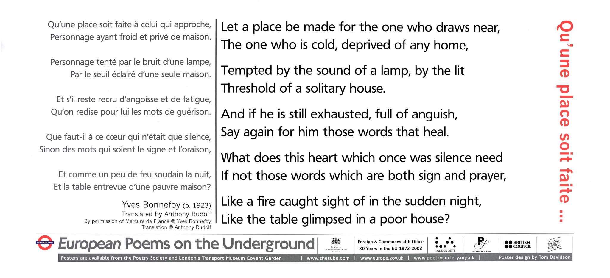 Poems on the Underground – offering poetry to London’s tube travellers ...
