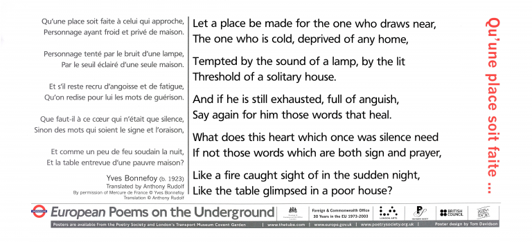 Poems on the Underground – offering poetry to London’s tube travellers ...