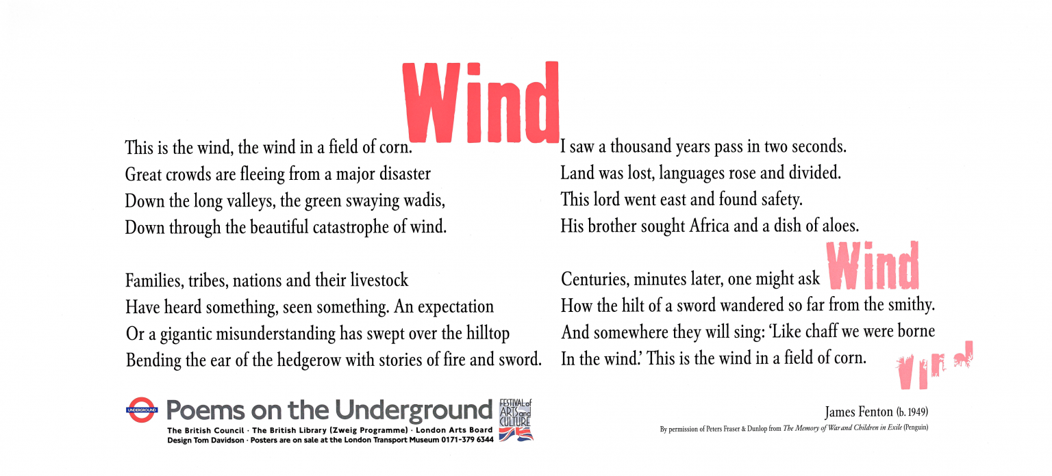 Wind – Poems on the Underground