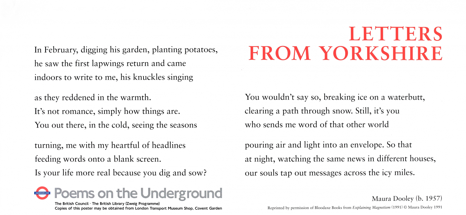 This Month’s Poems – Poems on the Underground