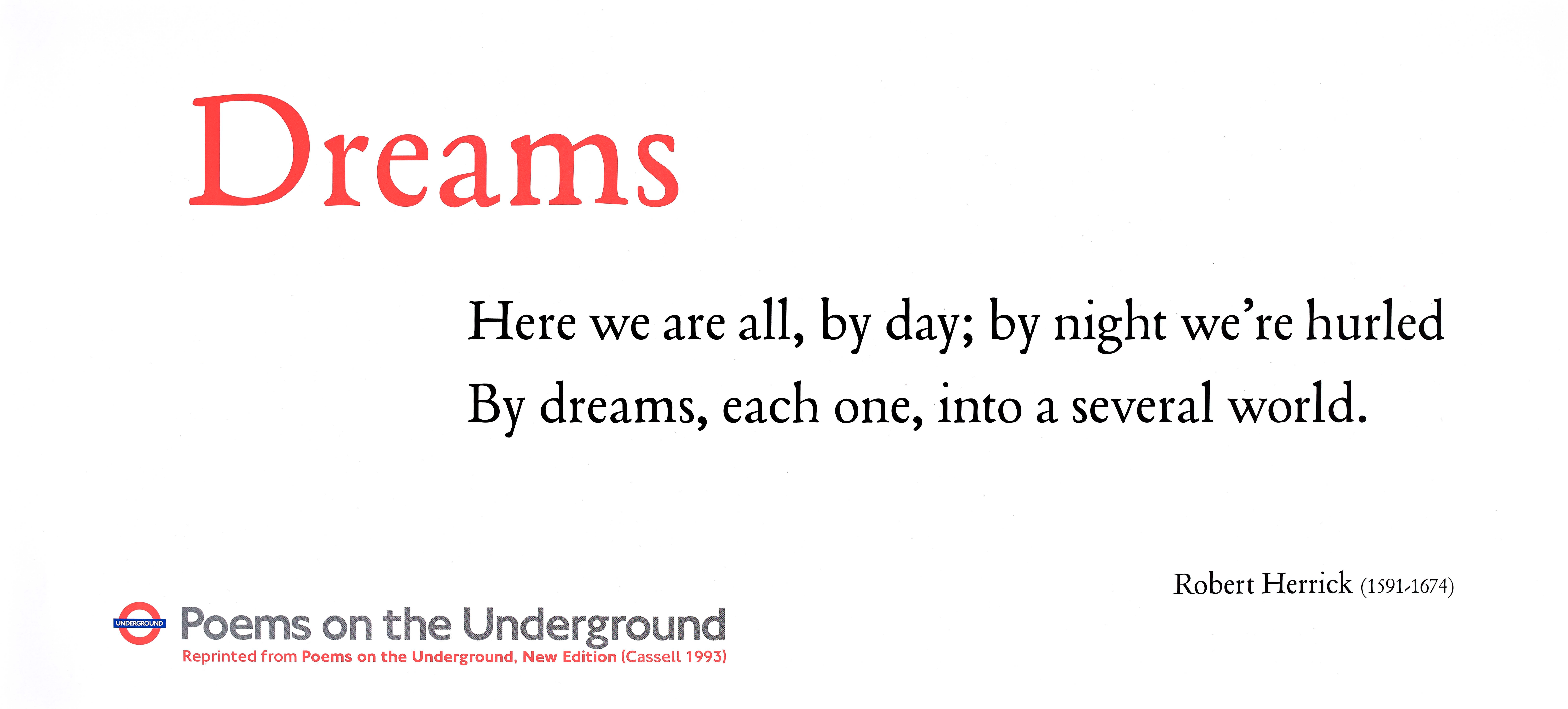 Dreams – Poems on the Underground