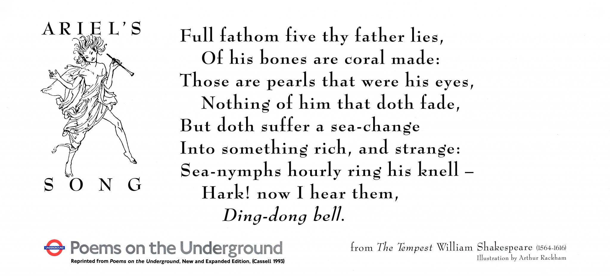 Ariel’s Song – Poems on the Underground