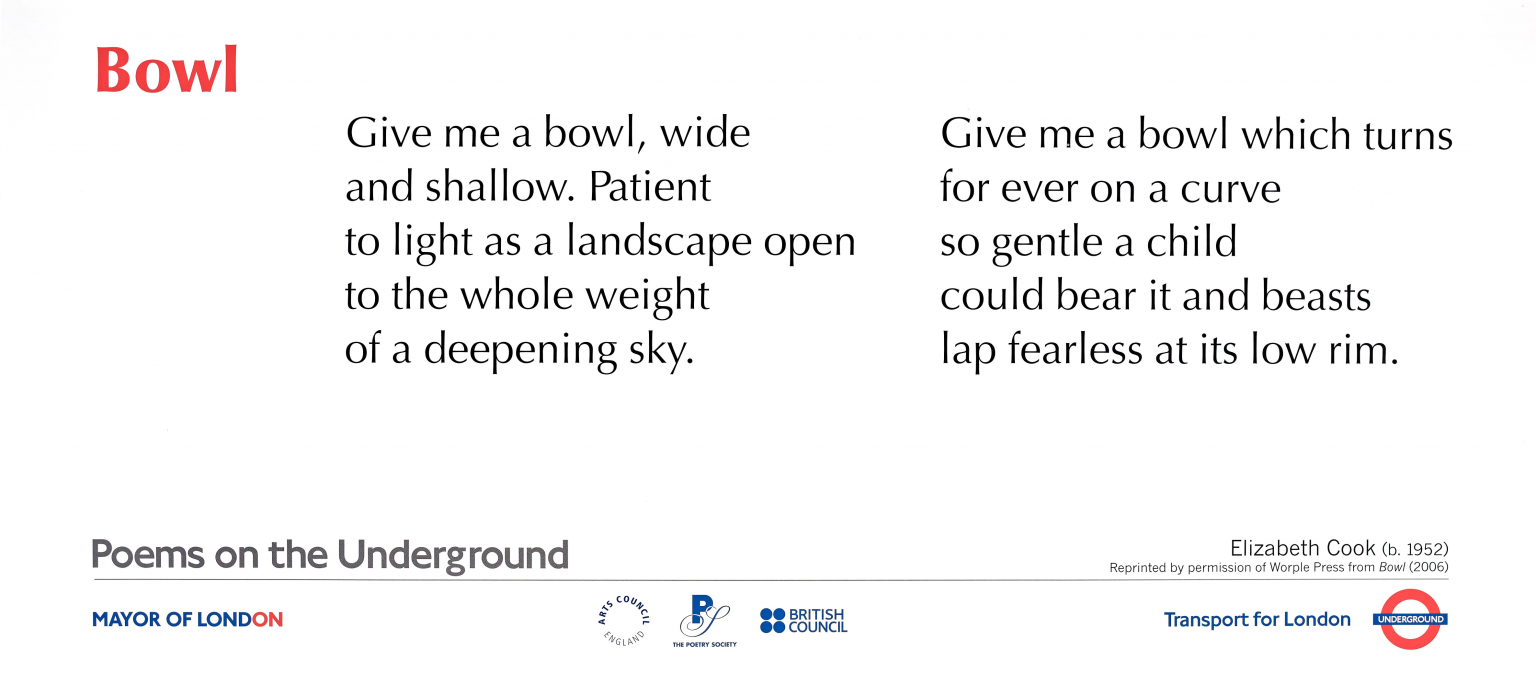 Bowl – Poems on the Underground