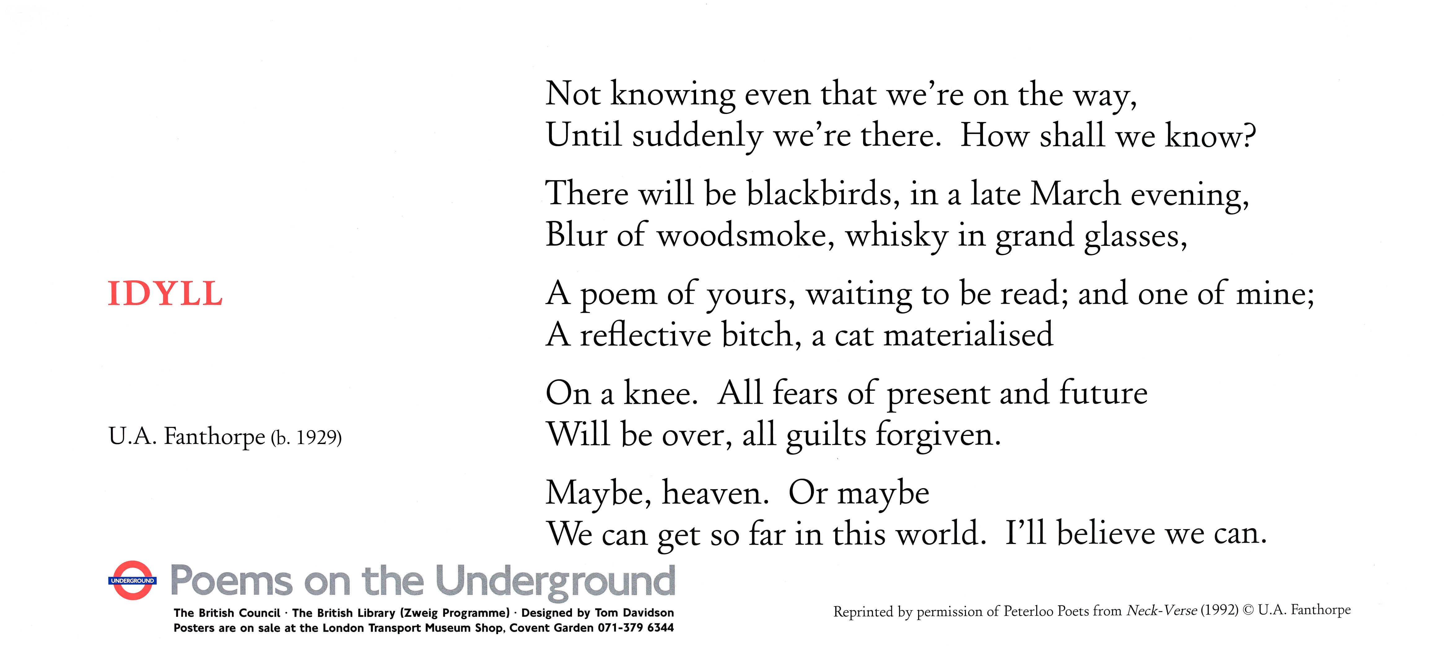 Idyll – Poems on the Underground