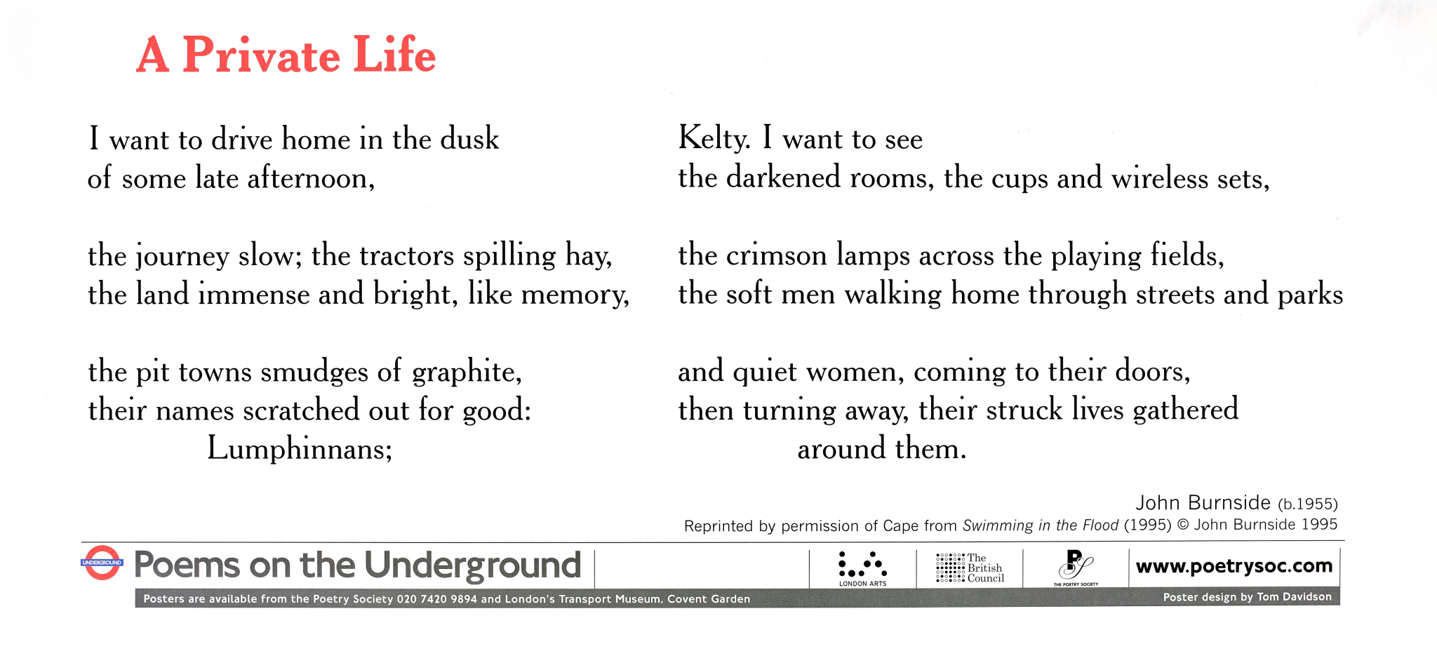 A Private Life – Poems on the Underground