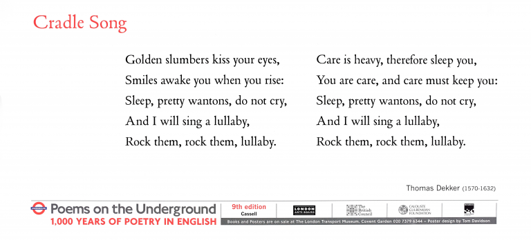 This Month's Poems - Poems on the Underground