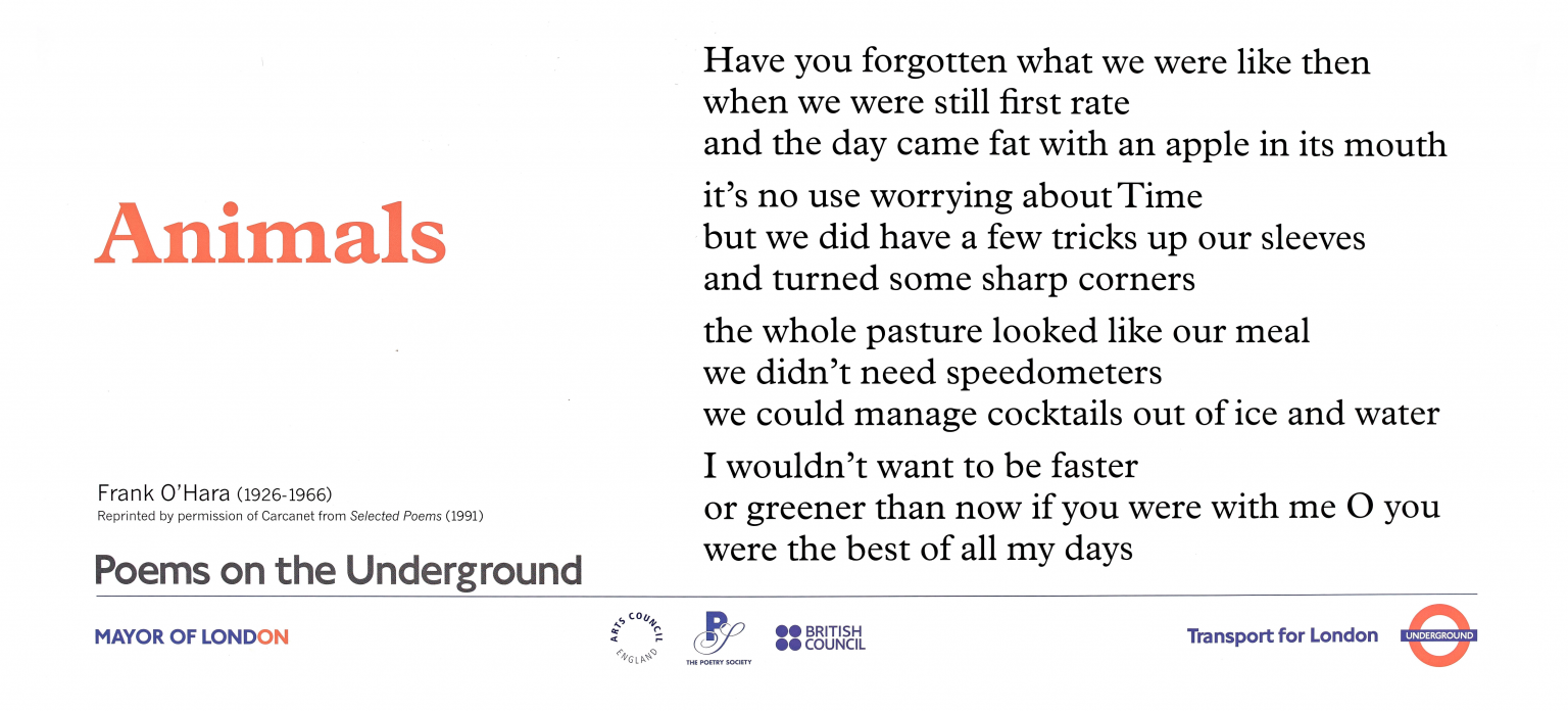 Animals – Poems on the Underground