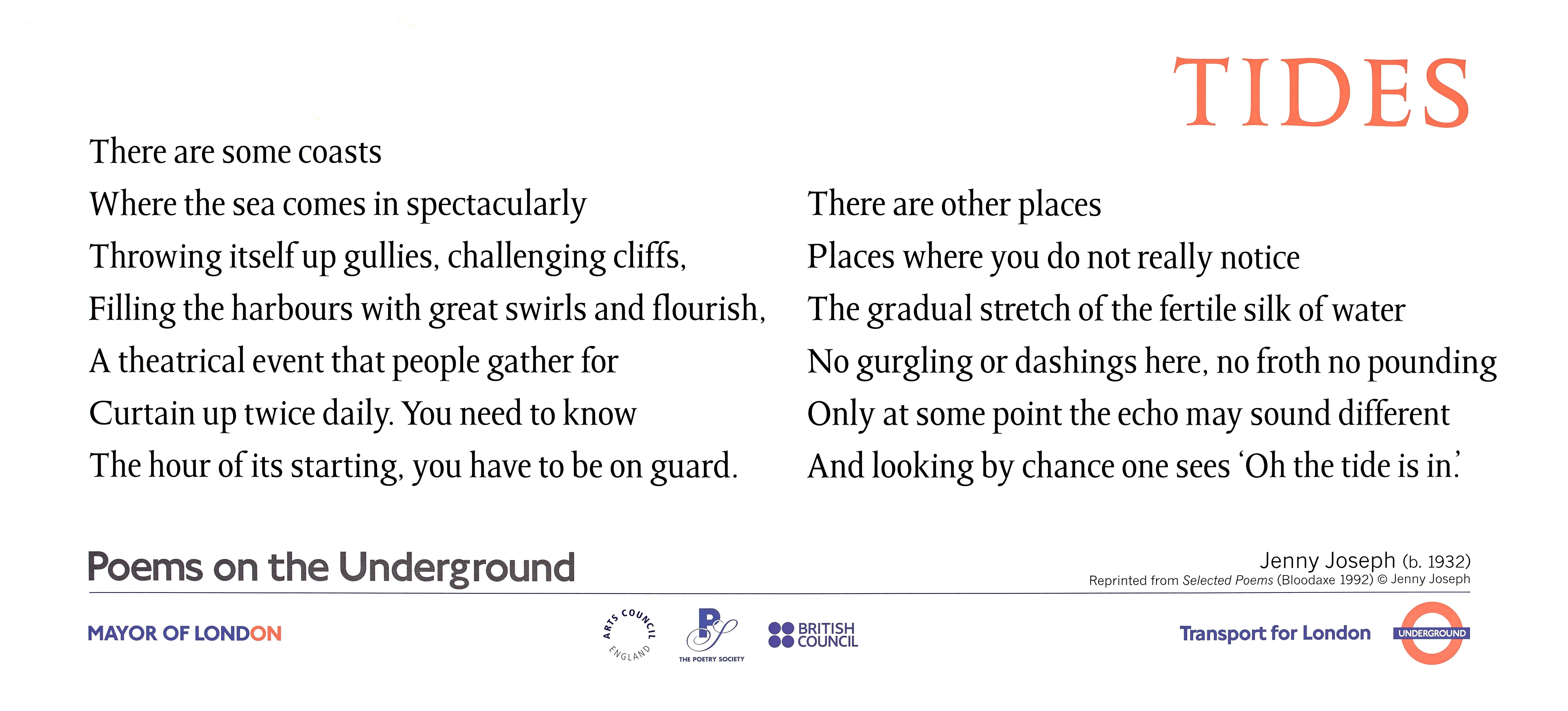 Tides – Poems on the Underground