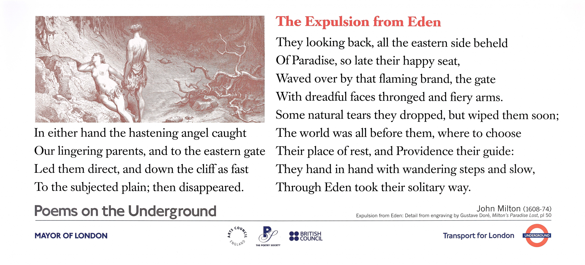The Expulsion from Eden – Poems on the Underground