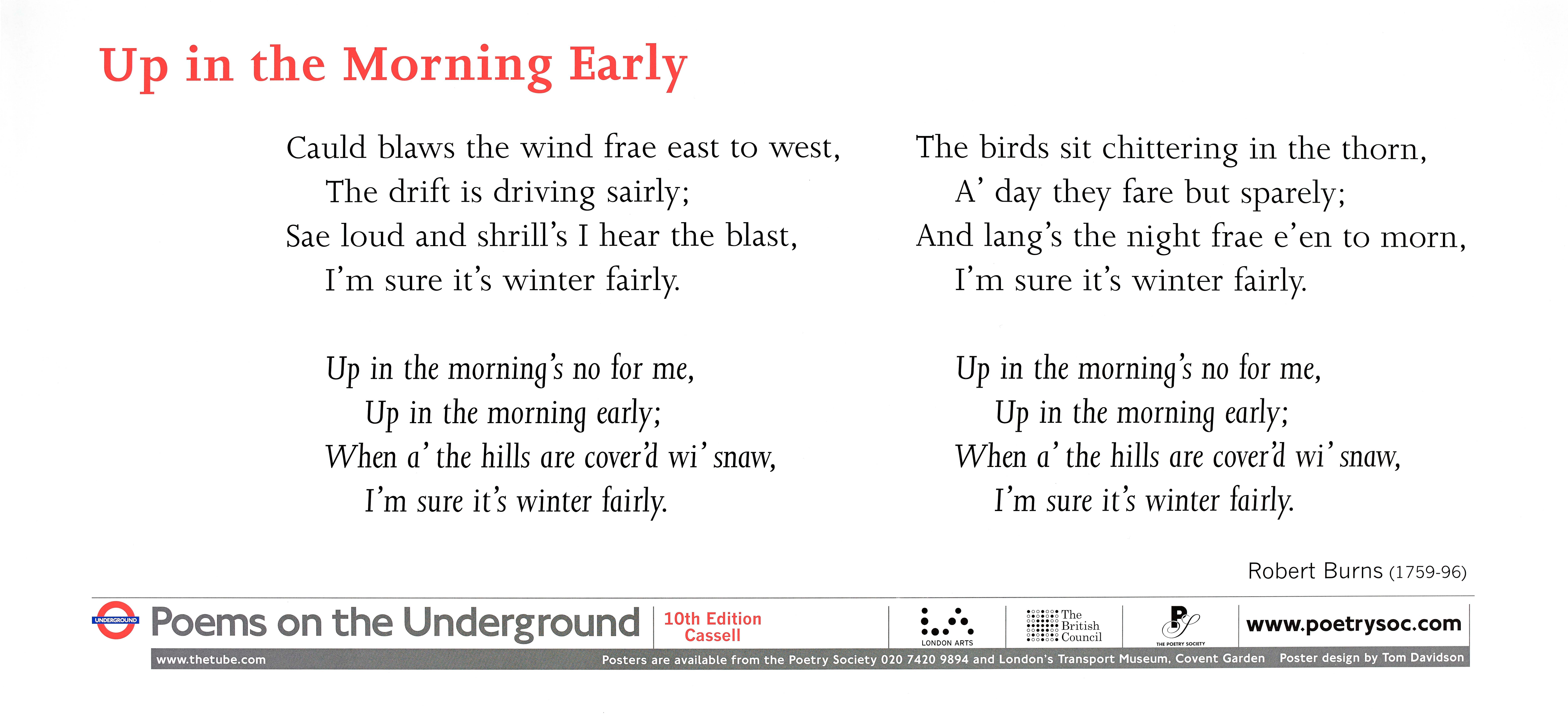 Up in the Morning Early – Poems on the Underground