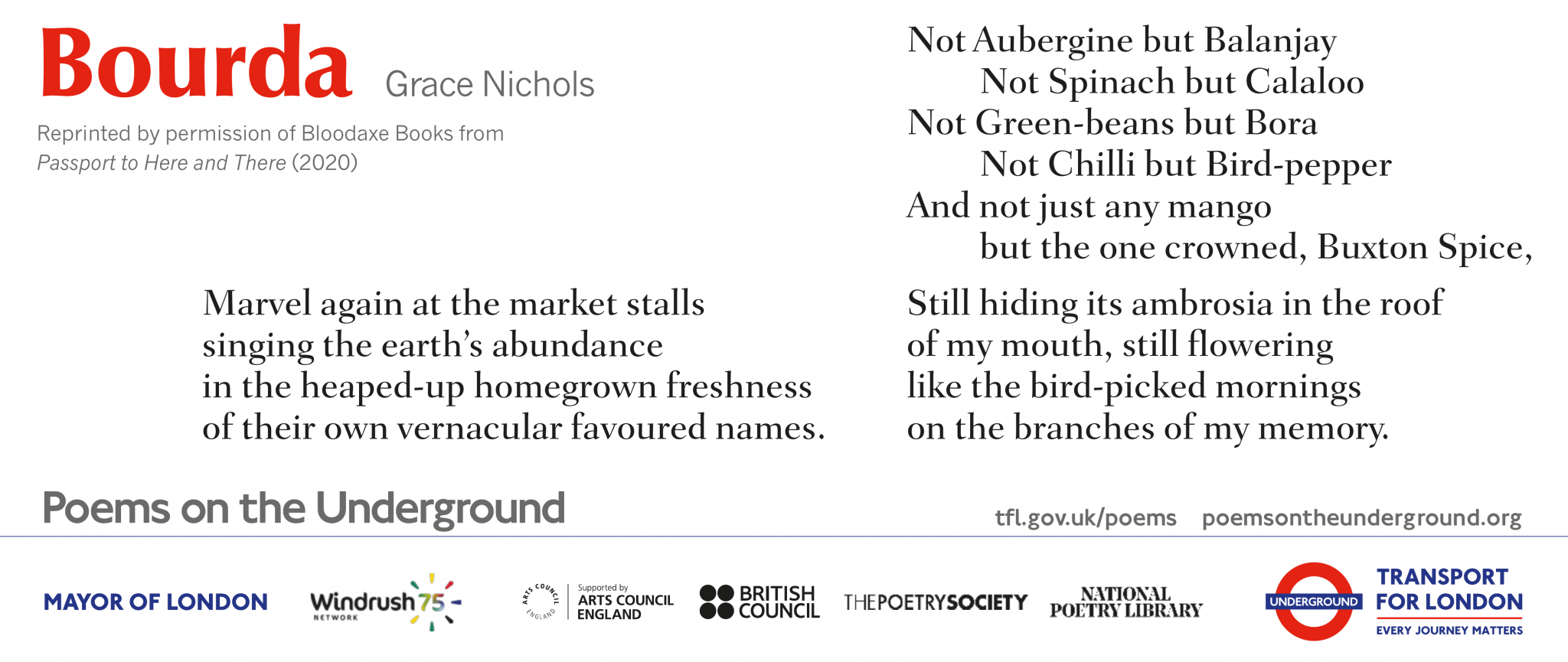 Poem of the Week - Poems on the Underground