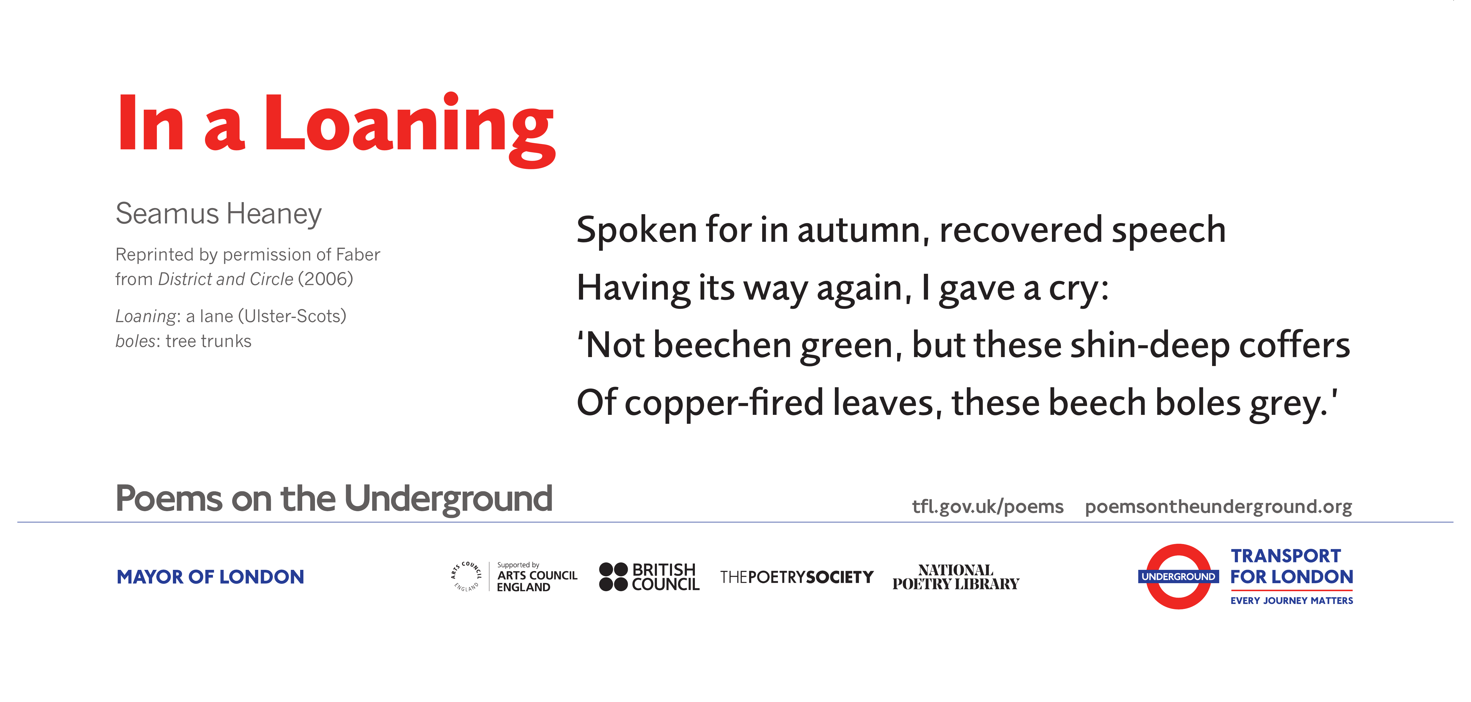 In a Loaning – Poems on the Underground